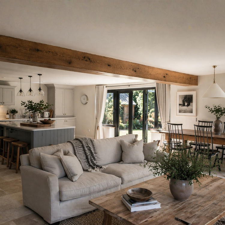 Oak Box Beams & RSJ Covers | Made to Measure Hollow Oak Beam Cladding ...