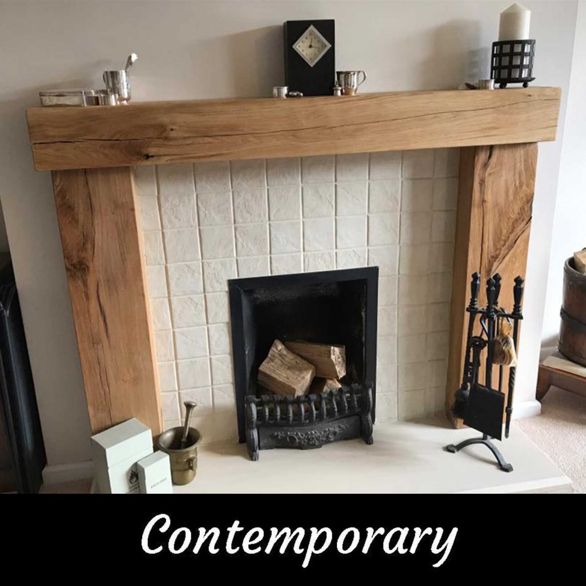 Oak Beam Fireplace Surround - 1200mm Wide – Celtic Timber
