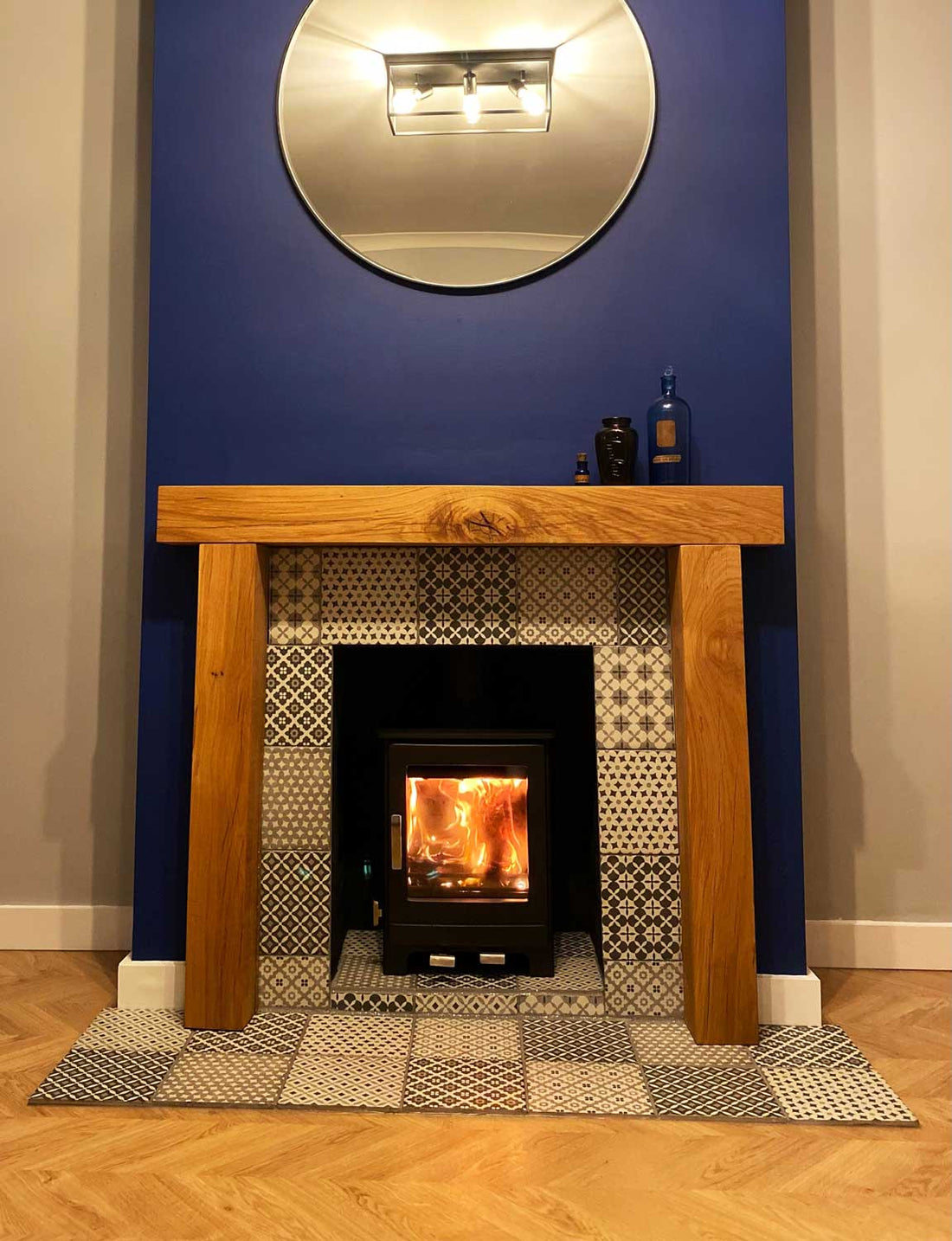 Oak Beam Fireplace Surround - 1500mm Wide – Celtic Timber